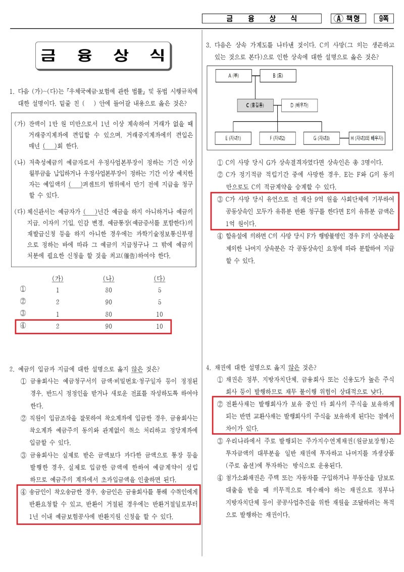 2023년 우체국 9급 계리직공무원 기출문제 정답 난이도ft면접 네이버 블로그