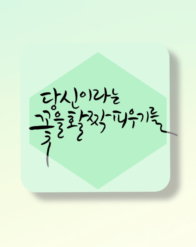 캘리그래피 서체 연습하기 네이버 블로그