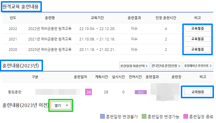 예비군 확인증 교육필증 훈련필증 소집필증 민방위 공가 네이버 블로그