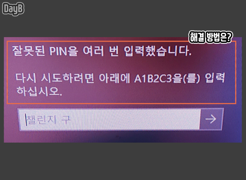Windows11 PIN 로그인 시 A1B2C3 입력 요구 해제 방법 : 네이버 블로그