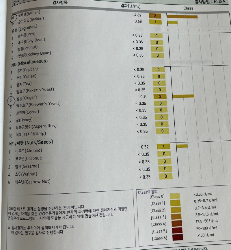 음식물 과민성 검사 지연성 알러지 검사lgg4 실비 보상 만성 두드러기 네이버 블로그