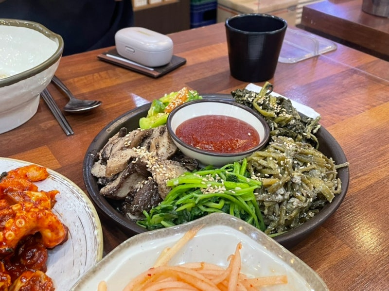 동춘동 오대산 쭈꾸미 볶음 낙지 정식과 산채비빔밥 집 근처 맛집 네이버 블로그