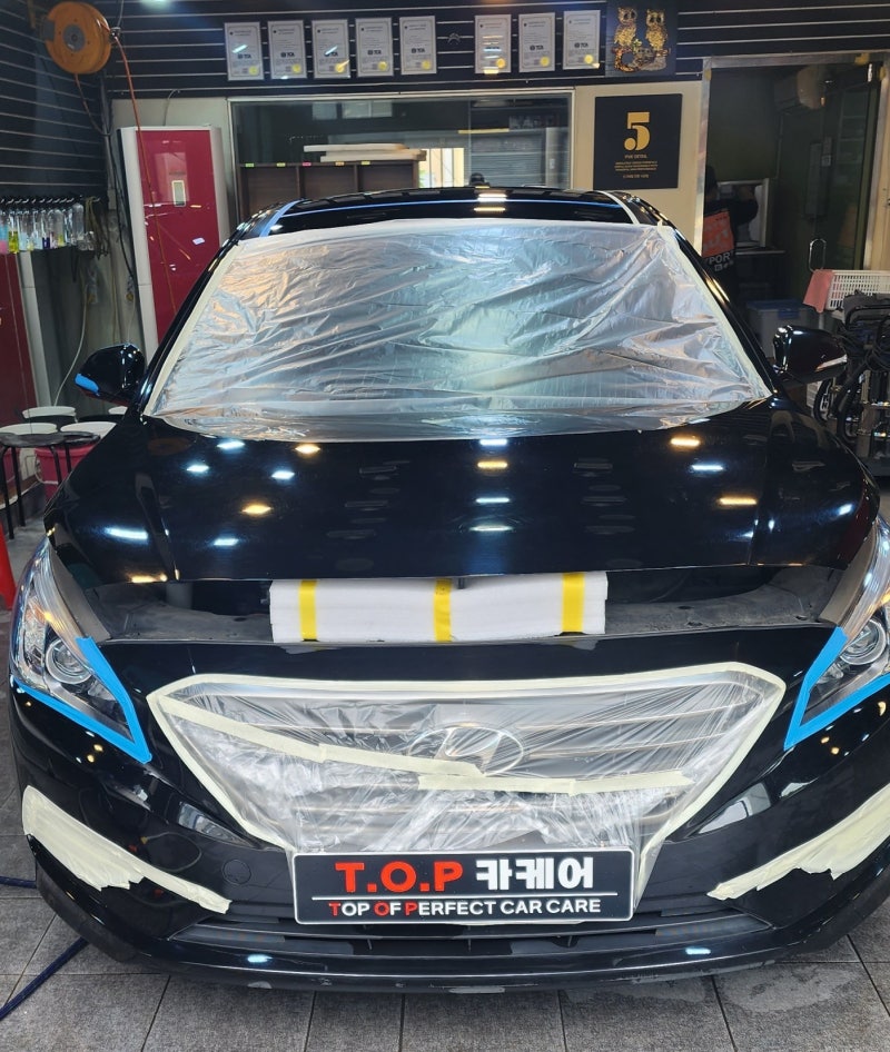 광택유리막코팅프리미엄스팀세차중형 쏘나타 입고 네이버 블로그
