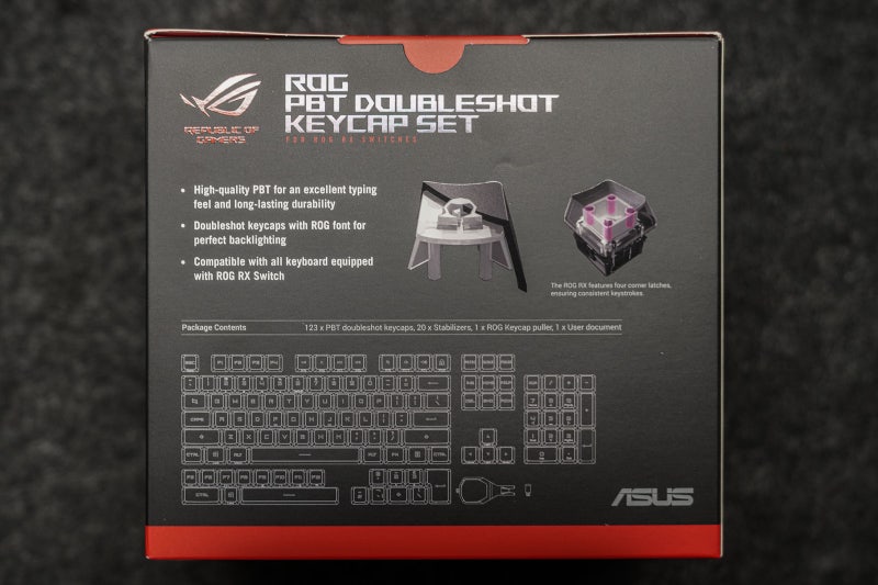 ASUS ROG RX PBT KEYCAP 키캡 세트 : 네이버 블로그