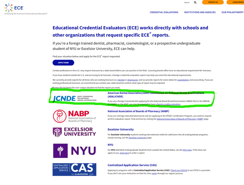 미국 치과의사 국가고시(INBDE) 지원하기 - (1) INBDE Overview(2) DENTPIN 만들기, ECE 인증 ...