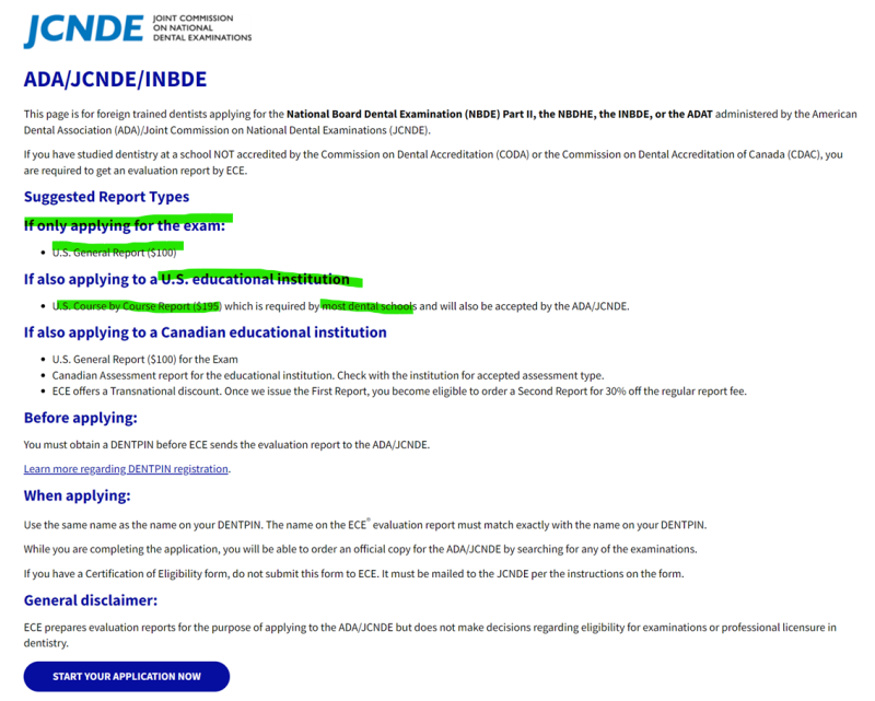 미국 치과의사 국가고시(INBDE) 지원하기 - (1) INBDE Overview(2) DENTPIN 만들기, ECE 인증 ...
