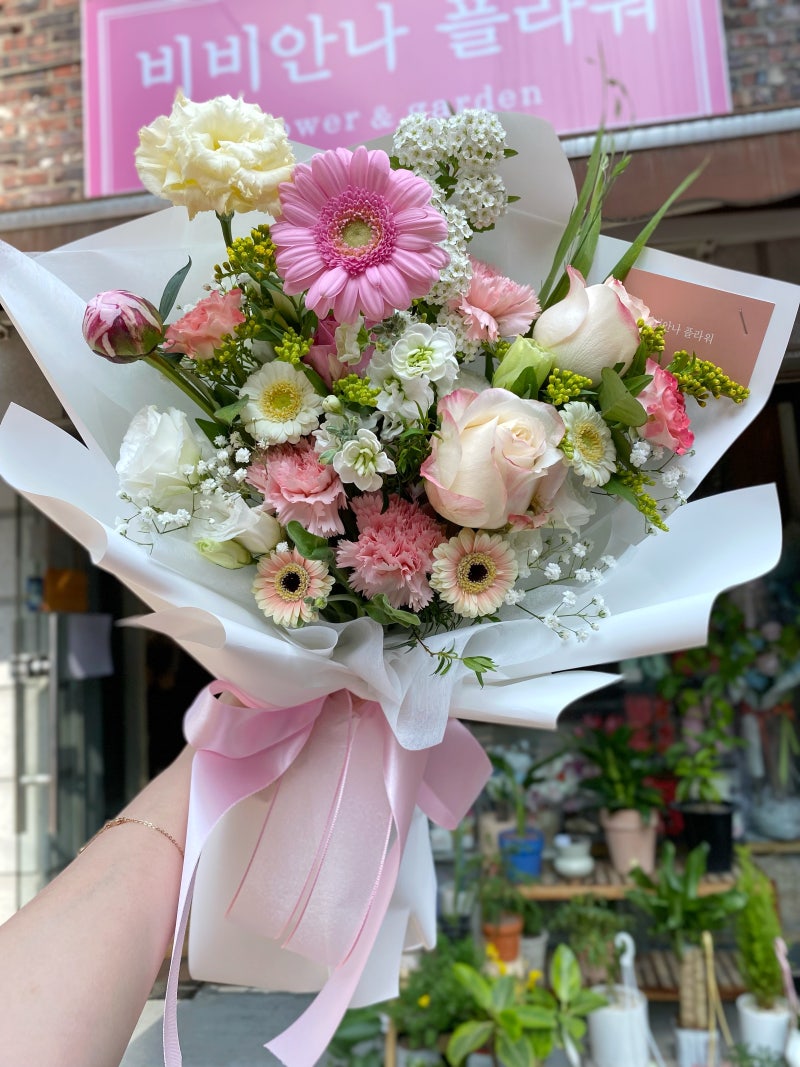 6월 여자친구 와이프 결혼기념일 생일 축하 꽃다발 미아사거리 미아동 이쁜 핑크톤 꽃다발 맛집 추천 네이버 블로그