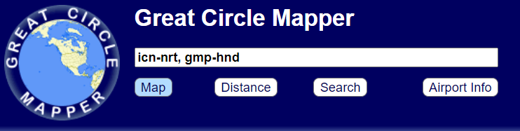 항공권 연구를 위한 도구 GCMAP (Great Circle Mapper ) 사용법 : 네이버 블로그