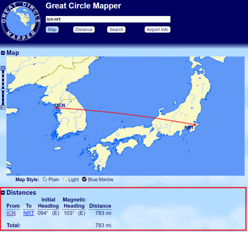 항공권 연구를 위한 도구 GCMAP (Great Circle Mapper ) 사용법 : 네이버 블로그