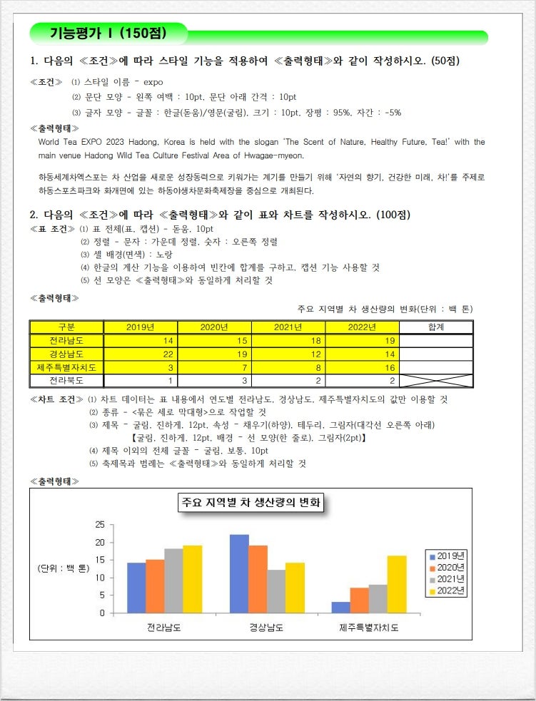 Itq자격증 Itq한글 2023년 06월 10일 기출문제 풀이 네이버 블로그