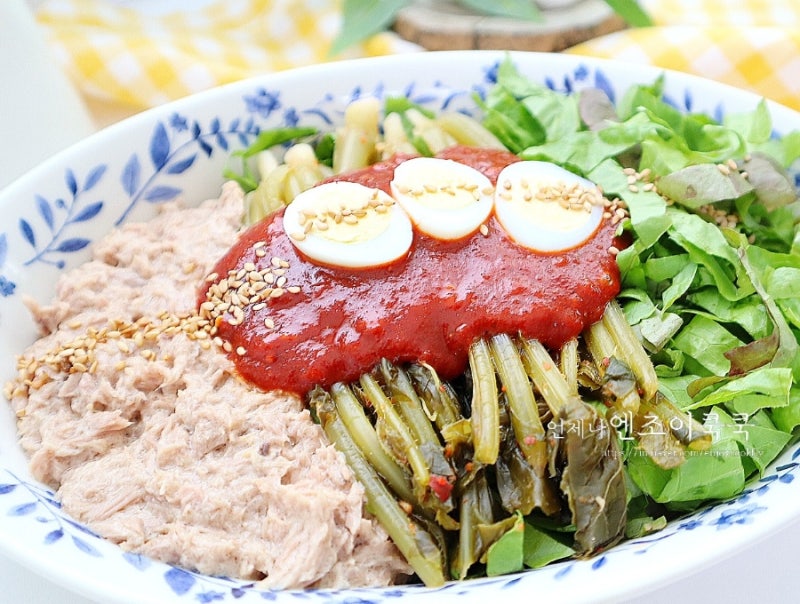 안싸우면 다행이야 박세리 비빔밥 고추장 소스 간단 비빔밥 고추장양념장+참치열무비빔밥 칼로리 열무김치 비빔밥 만드는법(f.야채 ...