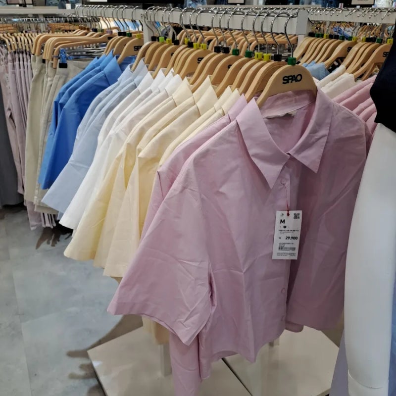 Spao 스파오 반팔셔츠 크롭 여름 흰셔츠 여자 남방 코디 네이버 블로그