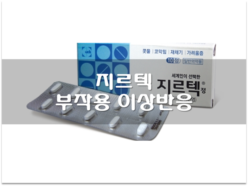 지르텍 지르텍정 세티리진 2세대 항히스타민제 알레르기 비염 가려움 두드러기 결막염 약국 약 가격 성분 효능 효과 복용법 부작용