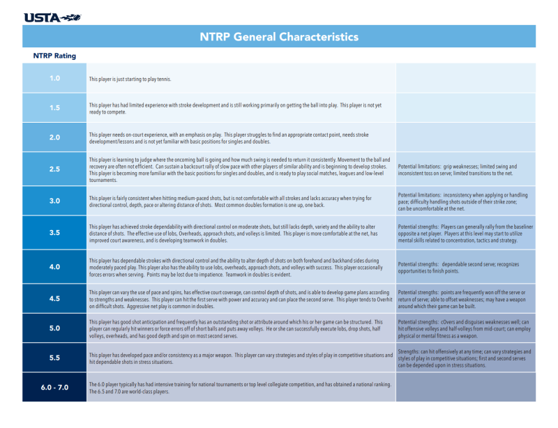 테니스 용어 _ NTRP 란 무엇인가? 실력? 구력? : 네이버 블로그