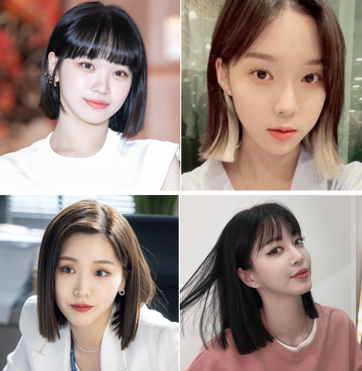 태슬컷 단발 중단발 짧은 여자 헤어스타일 둥근 얼굴형 태슬펌 사진 모음 네이버 블로그