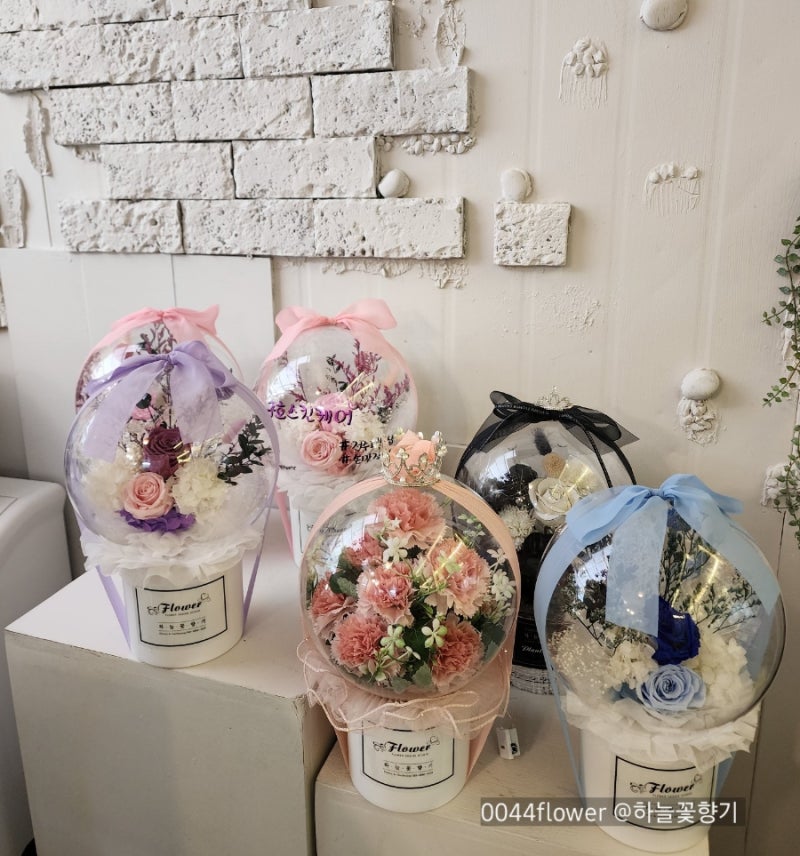 풍선꽃 벌룬플라워 전문 전주 착한꽃집 하늘꽃향기 꽃가게 꽃주문 당일 꽃배달 가능 시들지않는꽃 샤넬 티아라 용돈 현금 선물 박스