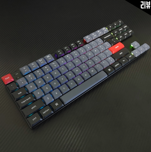 슬림한 휴대용 키보드 키크론 K1 Pro 적축 텐키리스 기계식 키보드