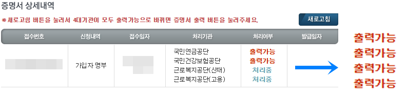 사대보험 고용보험 사업장 취득자 4대보험 가입자 명부 발급 네이버 블로그