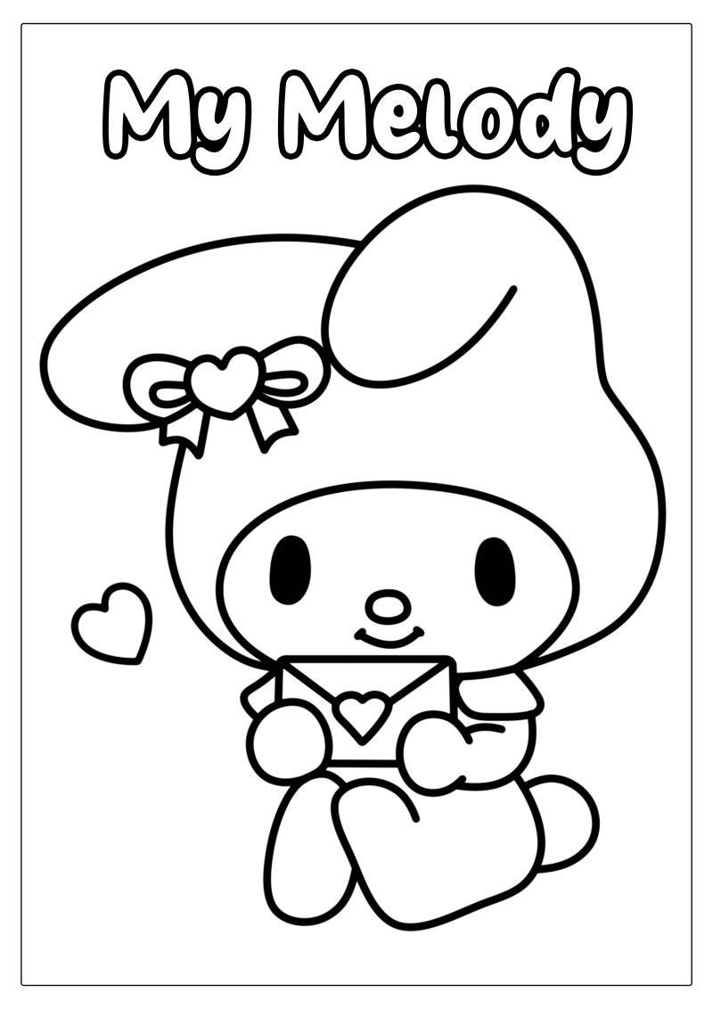 무료도안 산리오 마이멜로디 색칠공부 도안 모음 네이버 블로그