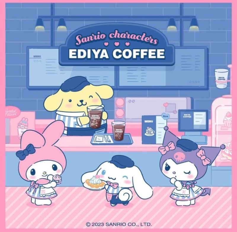 Coffee 이디야 산리오 캐릭터즈 콜라보 신제품and굿즈 출시배경화면이벤트정보 네이버 블로그