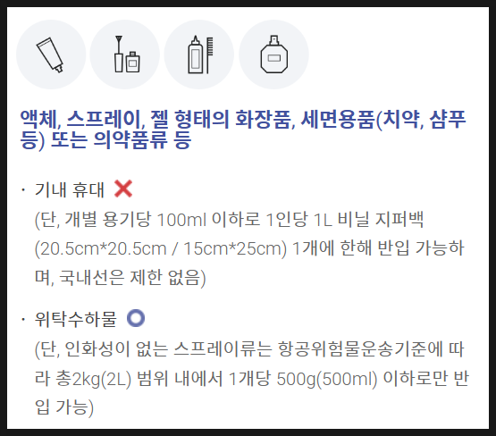 국내선 국제선 기내 반입 금지 품목 액체 보조배터리 고데기 위탁 기내 수화물 규정 네이버 블로그