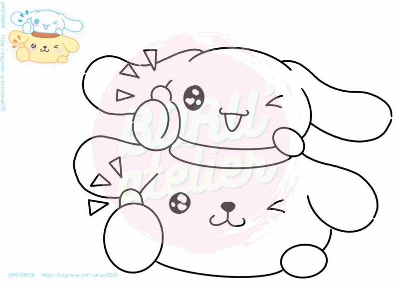 색칠공부 산리오 카카오톡 이모티콘 18종 그림 색칠하기 고화질 색칠 놀이 도안 무료 다운로드 네이버 블로그