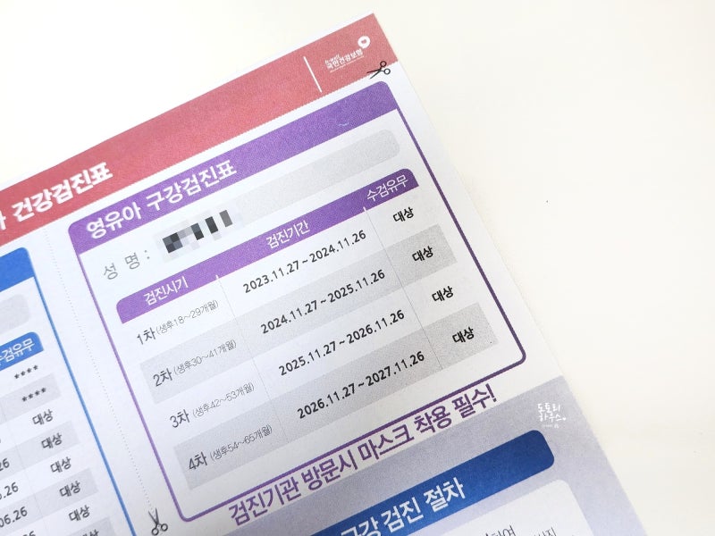 영유아 건강검진 시기 문진표 작성 및 출력 방법 네이버 블로그
