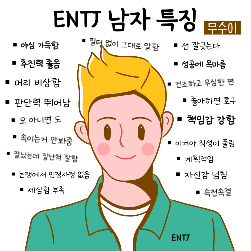 Entj 특징 남자 여자 팩폭 엔티제 연예인 유명인 직업 추천 짤 모음 네이버 블로그