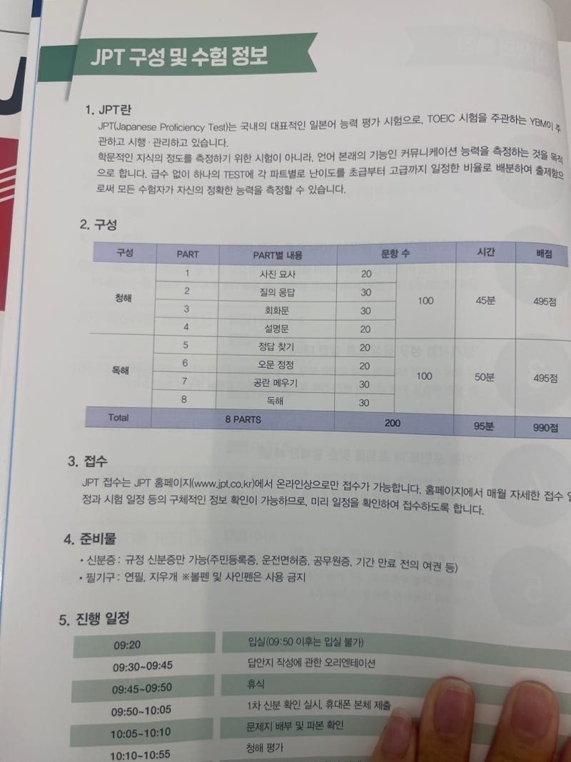 일본어 JPT 시험일정, 교재로 독학하기 : 네이버 블로그
