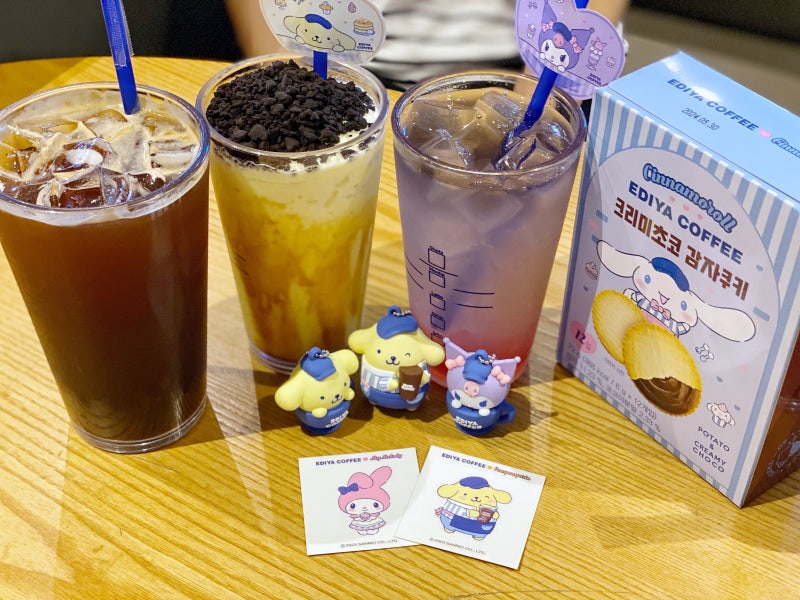 이디야 산리오 콜라보메뉴 마그넷 슈크림플랫치노 망고피치에이드 시나모롤 쿠키후기 네이버 블로그