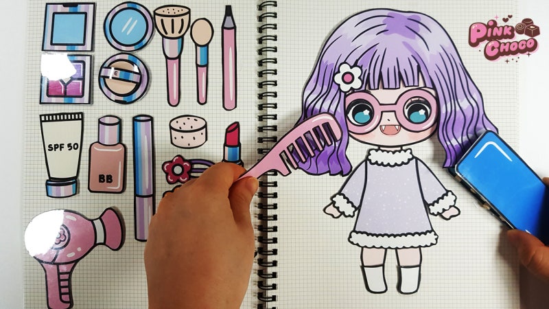 웬즈데이 이니드 메이크업 종이놀이 토카보카 헤어살롱 무료도안 : 네이버 블로그