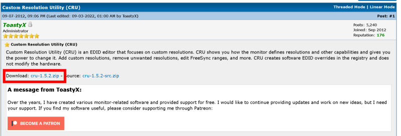 모니터 주사율 설정 변경 및 확인 방법, CRU (Custom Resolution Utility) : 네이버 블로그