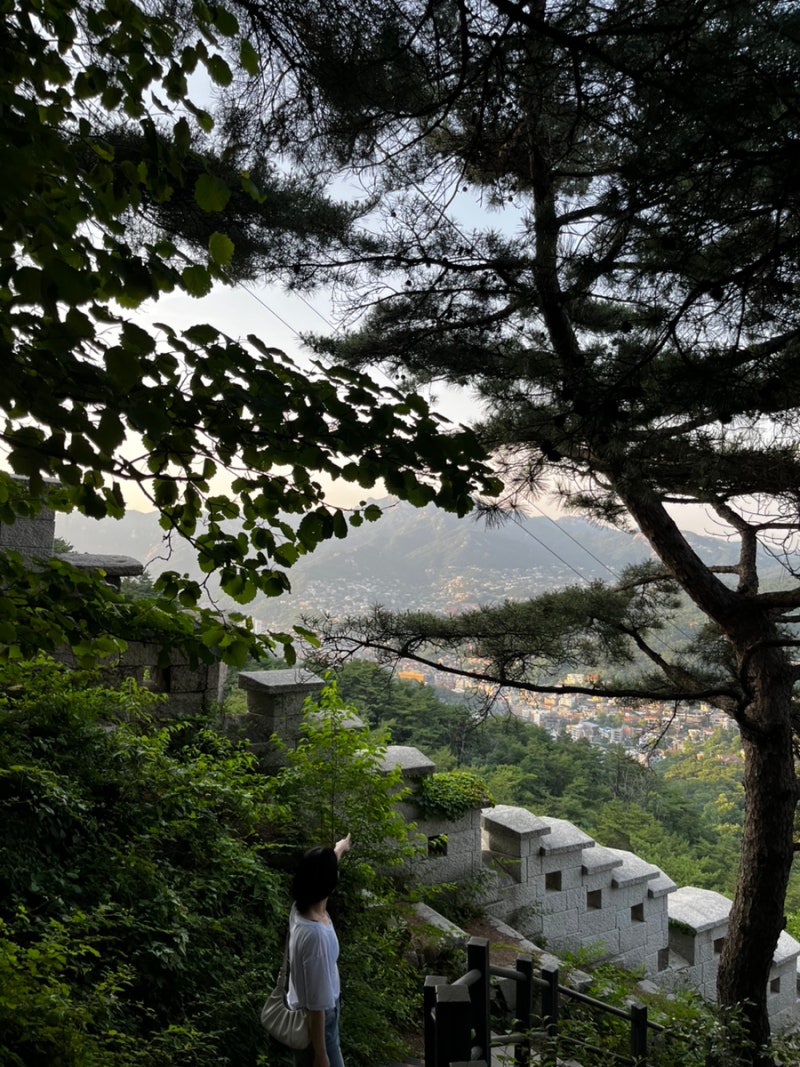 서울 초보 등산 코스 야경 추천 경복궁역 인왕산 정상 가는길 둘레길 지도 범바위 야간등산 시간 네이버 블로그