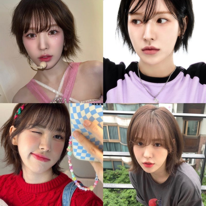 중단발 웬디컷 여자 숏컷 짧은 숏단발 머리 레이어드컷 허쉬컷 단발펌 네이버 블로그