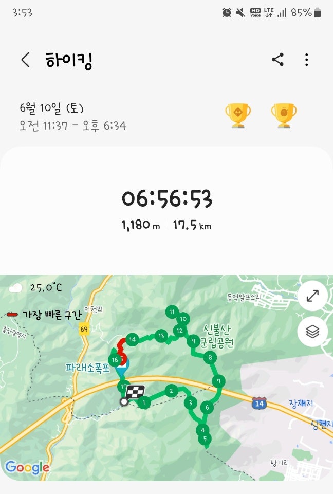 영남알프스 1일 3산 영축산 신불산 간월산 소요시간 등산코스 주차정보 네이버 블로그