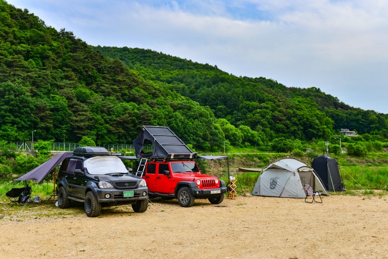 충북 괴산 입문용 무료 차박 노지캠핑장 추천 목도강수욕장 우중캠핑 캠핑음식 슬기로운 차박생활 정모 네이버 블로그