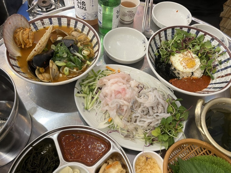 인천 가정동 루원시티 맛집 꺼꾸잽이 초장집 루원시티점 막회 바다라면 순살 양념게장 비빔밥 네이버 블로그