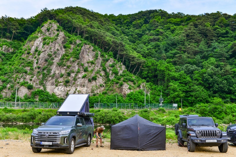 충북 괴산 입문용 무료 차박 노지캠핑장 추천 목도강수욕장 우중캠핑 캠핑음식 슬기로운 차박생활 정모 네이버 블로그
