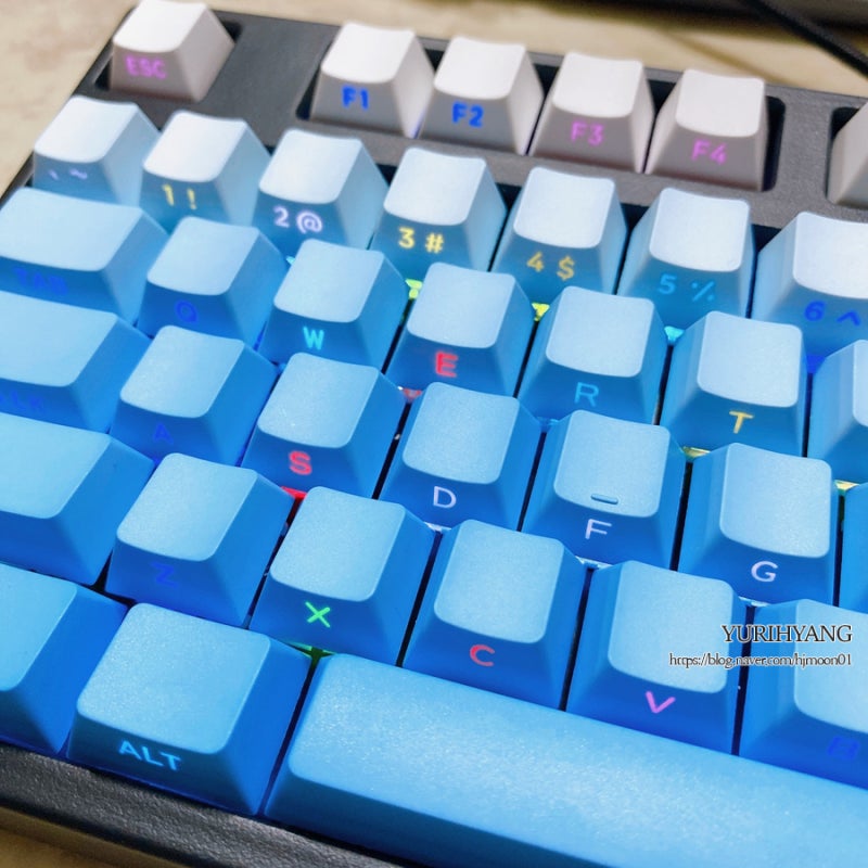 아콘 AK87 + 바다소금 + 아쿠아 기계식키보드 키캡놀이 : 네이버 블로그