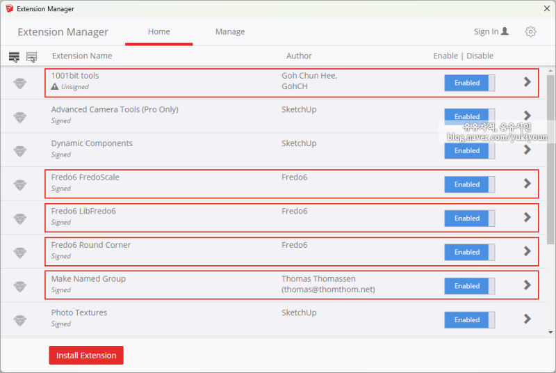 [스케치업기초/루비] 필수 루비, 1001bit tools : 네이버 블로그