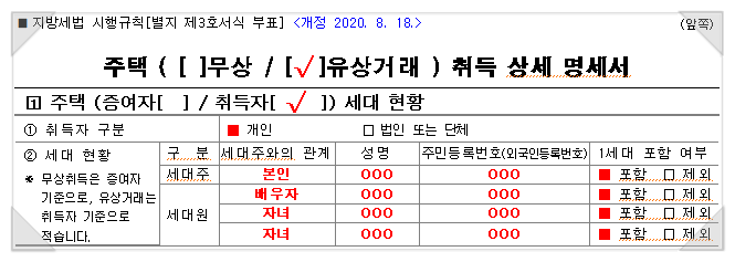 취득세 납부를 위한 주택취득상세명세서 작성방법 네이버 블로그