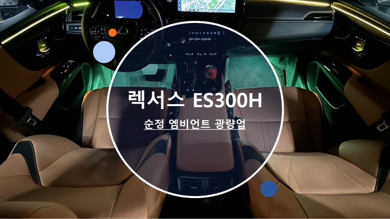 렉서스 Es300h 순정 엠비언트 광량업 시공으로 다채로운 색감의 실내 분위기 연출해보세요 네이버 블로그