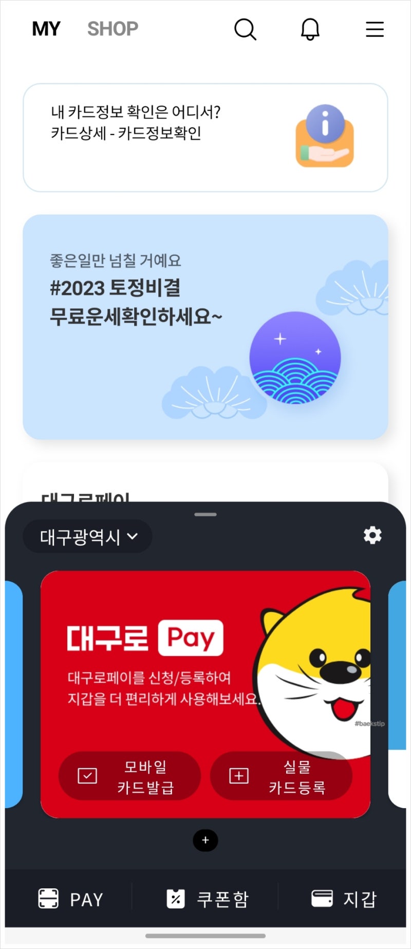 팁 대구로페이 발급 사용법할인 7 대구행복페이 잔액 이전 삼성페이 등록 사용처 네이버 블로그
