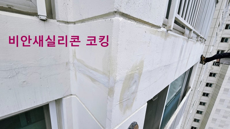 고층 아파트 외벽누수 크랙 보수 실리콘 방수 코킹 작업 후기 네이버 블로그