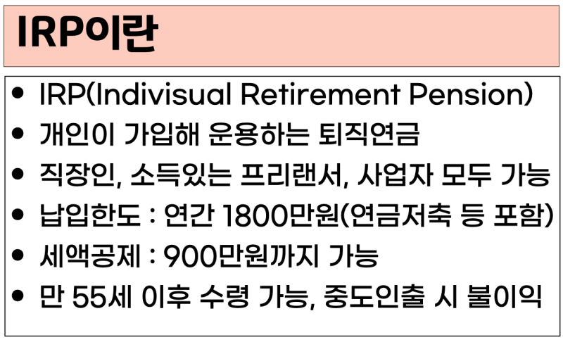 IRP 단점 5가지 그리고 장점 알아보기 : 네이버 블로그