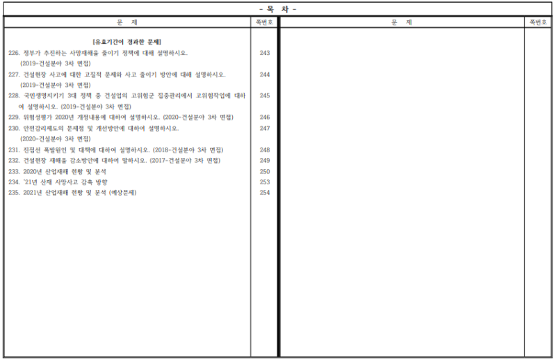 3차면접 기출문제 해설 산업안전보건기준에 관한 규칙 제163조와이어로프 등 달기구의 안전계수 2023년 제13회