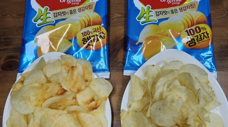 국산 햇감자 포카칩 Vs 호주산 생감자 포카칩 블라인드테스트 네이버 블로그