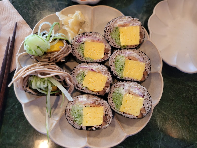 용산 맛집 용산마루 부추마제소바 메밀김밥 한우 호르몬동 네이버 블로그