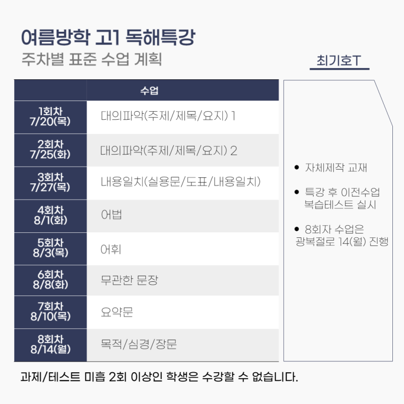 민홍준 영어 이번 여름방학에는 근본적인 영어실력을 올려야 합니다 여름 특강 대개강 안내 네이버 블로그