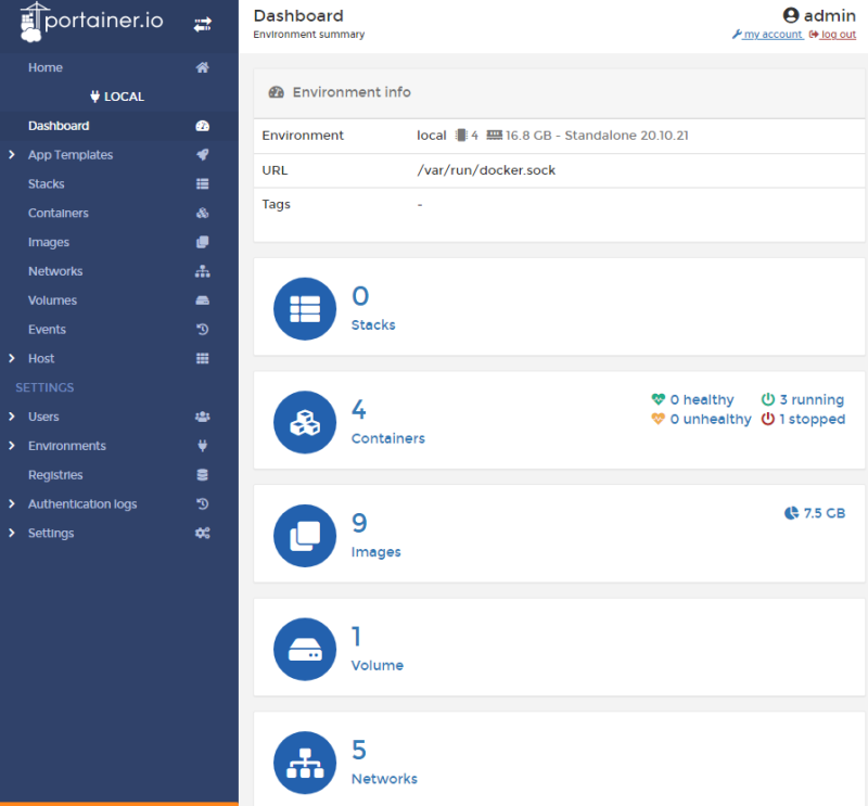 [Docker] Portainer 설치, 사용 방법 : 네이버 블로그